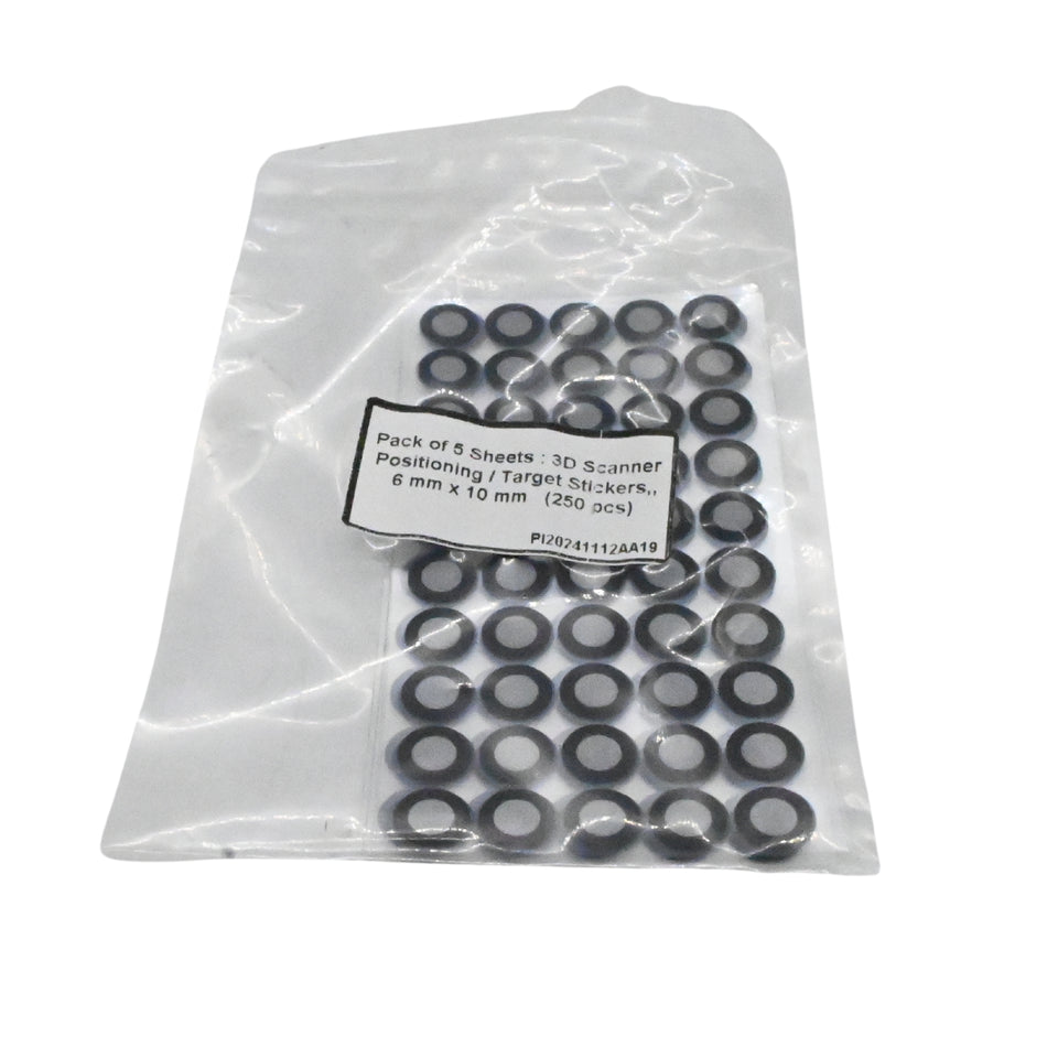 3D Scanner Target Stickers, 6 x 10mm, 250 Stickers – 3D Printing Store