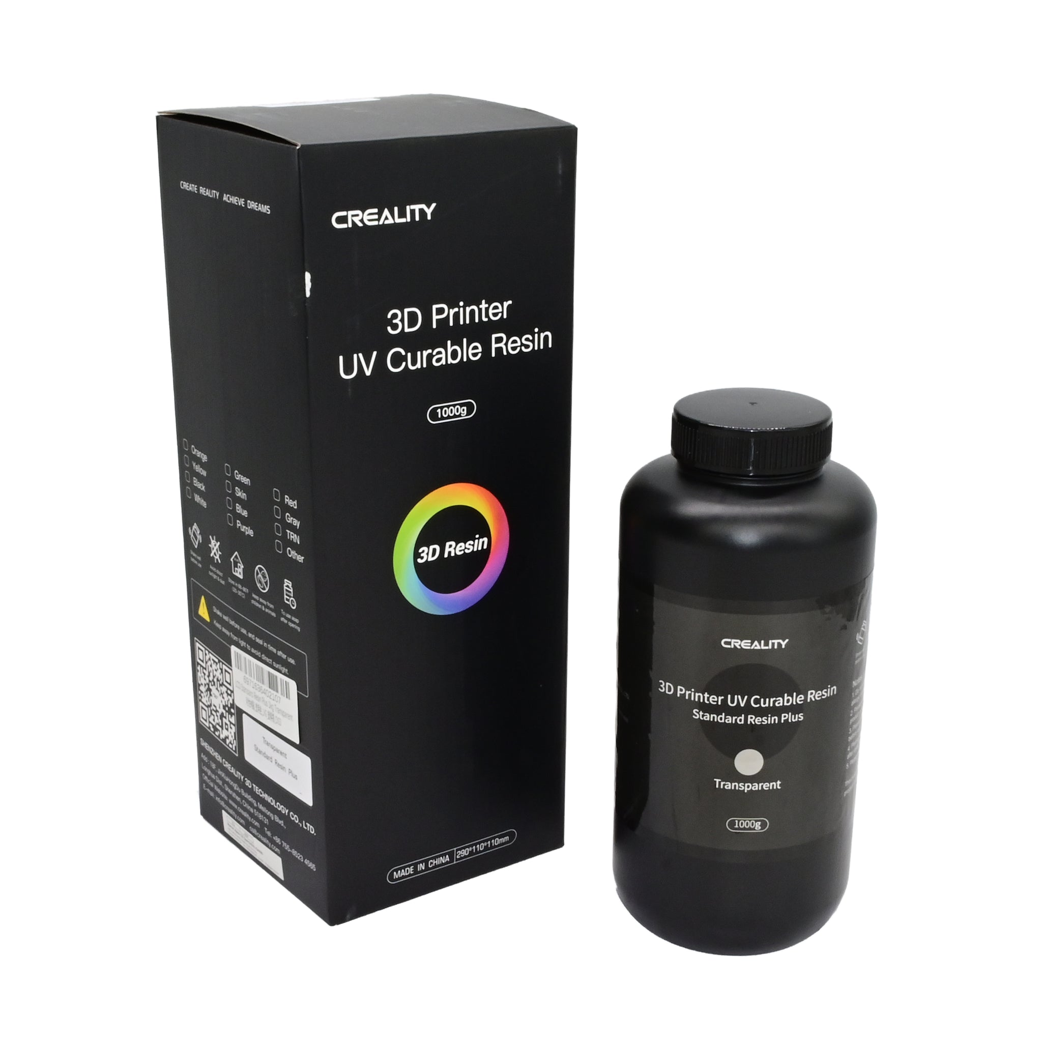 Creality UV Standard Resin Plus, 1kg, Transparent – 3D Printing Store