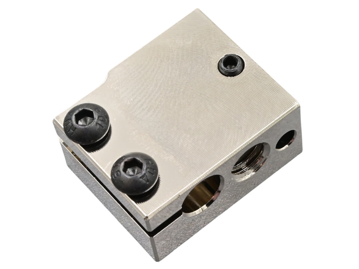 Copper Heater Block, Nickel plated for E3D Volcano – 3D Printing Store