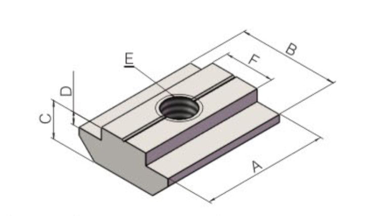 20 Series Slide T-Nut, M3, Pack of 5 – 3D Printing Store