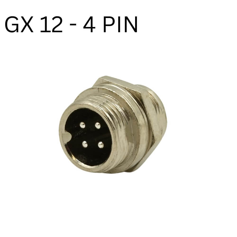 GX12 4 Pin Male connector – 3D Printing Store