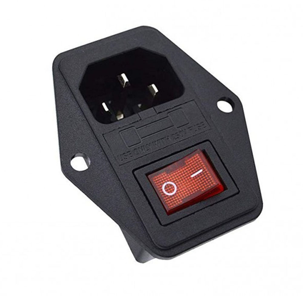 Kettle Plug Connector with Switch, Panel Mount – 3D Printing Store