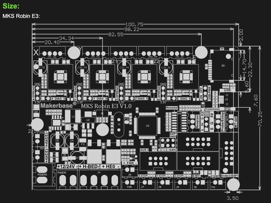 MKS Robin E3 V1.1 Controller Board – 3D Printing Store