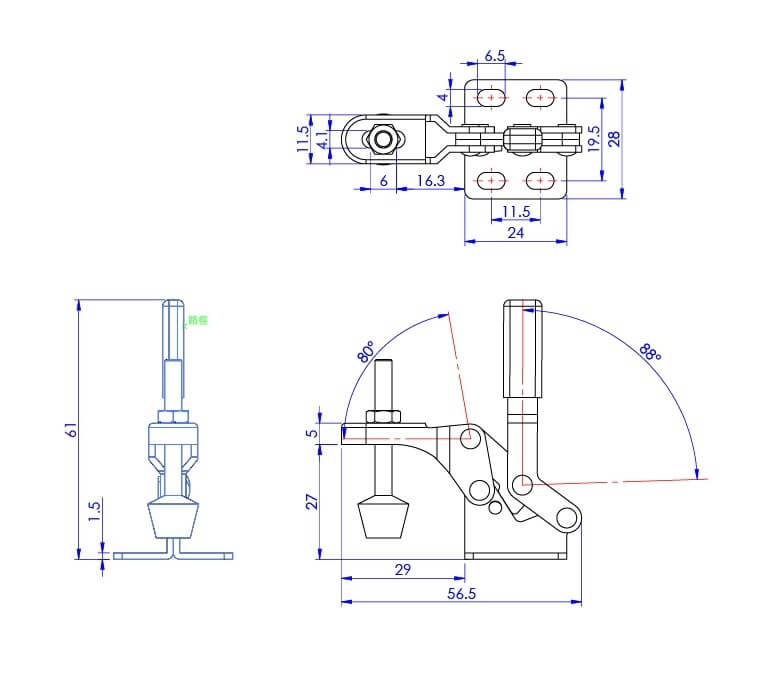 Toggle Clamp, 30kg, 1 pair, GH-13009 – 3D Printing Store